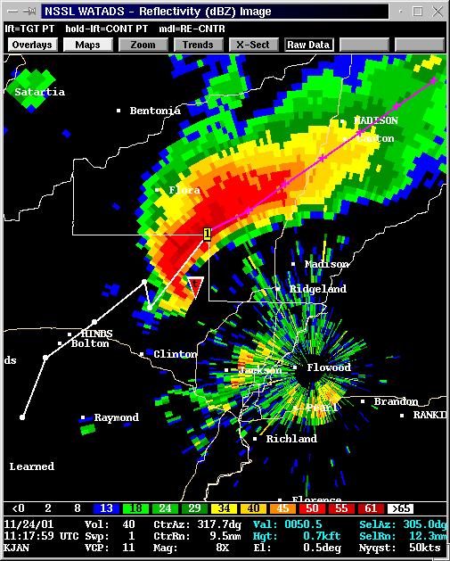 NWS Jackson, November 2001 Storm of the Month